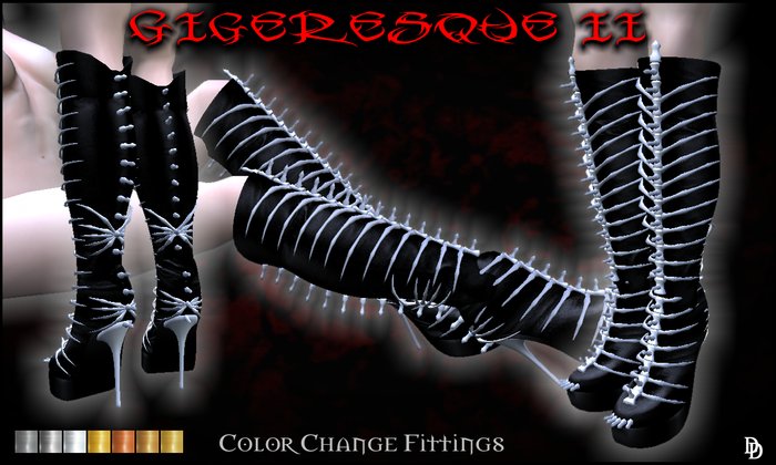 Second Life Marketplace - Dare Designs: Gigeresque II boots